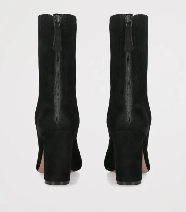 AQUAZZURA Suede Saint Honore Ankle Boots 85