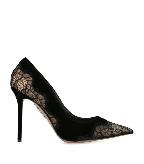AQUAZZURA Velvet Meadow Pumps 105