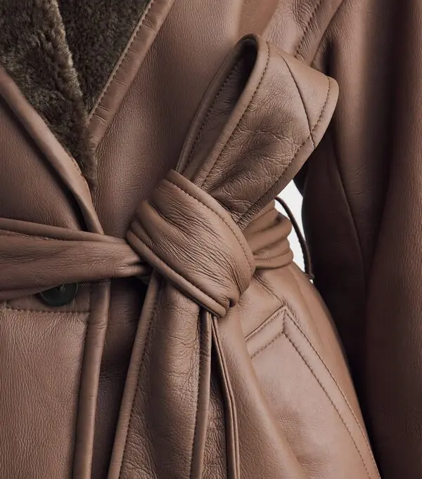 JOSEPH Shearling Leather Manu Jacket