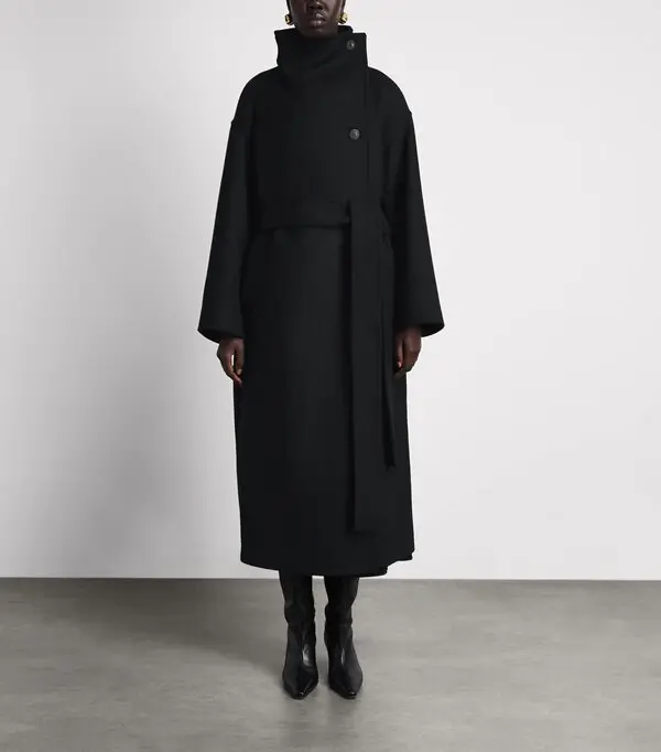 JOSEPH Wool-blend Belted Fiore Coat