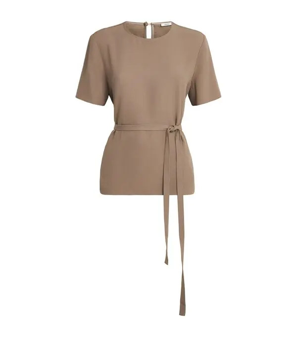 JOSEPH Crepe Atheris Blouse - Brown