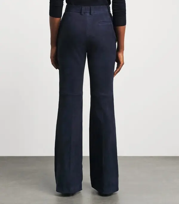 JOSEPH Suede Tafira Flared Trousers