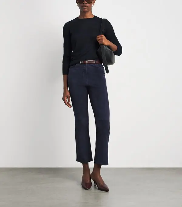 JOSEPH Suede Stretch Duke Trousers