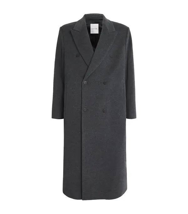 LE17SEPTEMBRE Wool Double-breasted Overcoat - Grey
