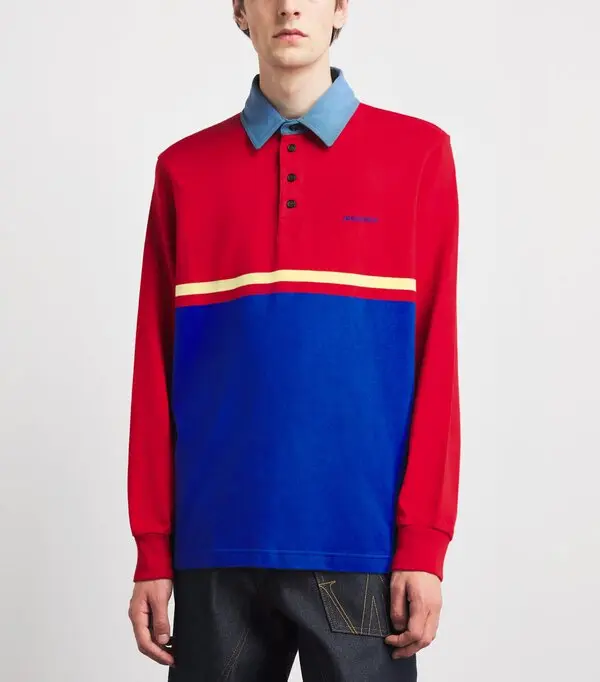 JW Anderson Cotton Contrast Rugby Shirt