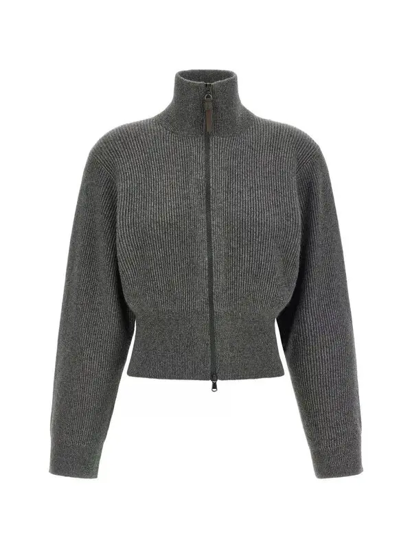 Brunello Cucinelli Ribbed-knit Zip-up Cardigan