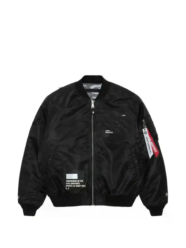 AAPE BY *A BATHING APE Moonface Embossed Bomber Jacket