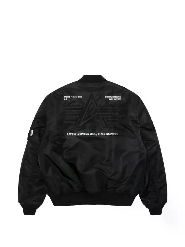 AAPE BY *A BATHING APE Moonface Embossed Bomber Jacket