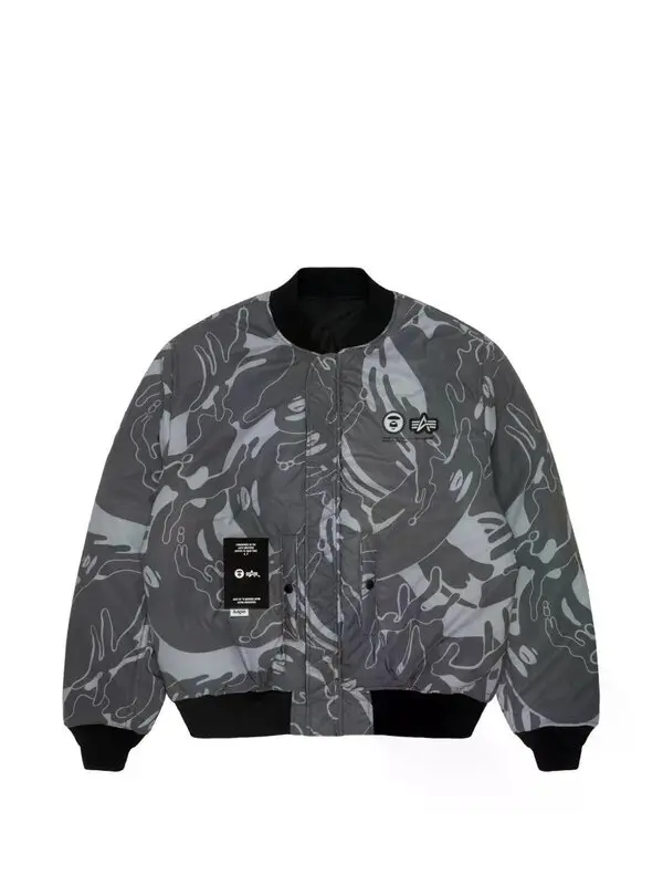 AAPE BY *A BATHING APE Moonface Embossed Bomber Jacket