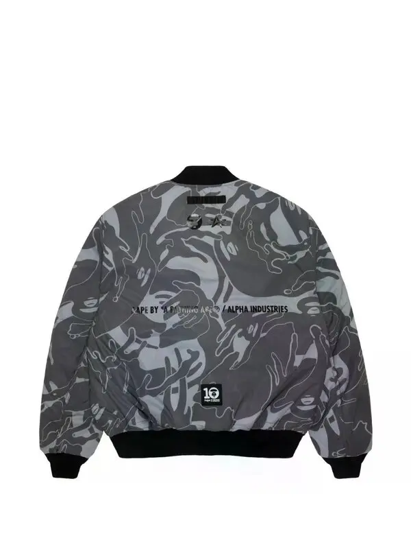 AAPE BY *A BATHING APE Moonface Embossed Bomber Jacket