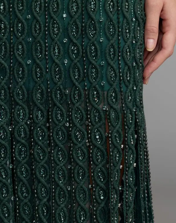 MAC DUGGAL COLLECTION Sleeveless Embellished Panel Maxi Dress