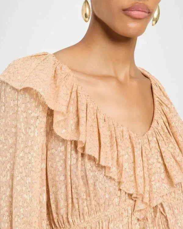 Ulla Johnson Odilia Ruffled Silk-blend Blouse