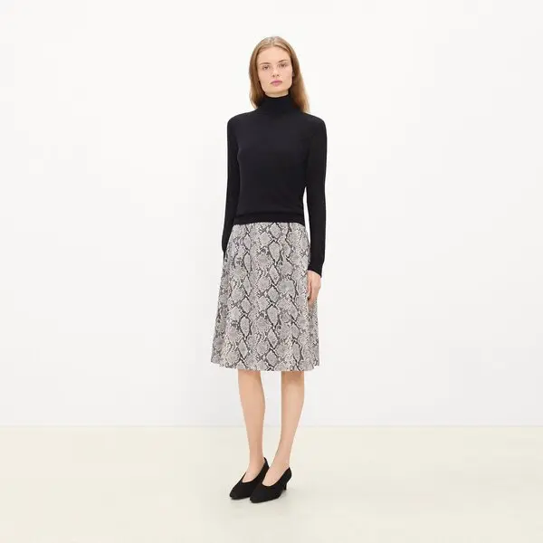 Theory Double Vent Skirt In Python Wool