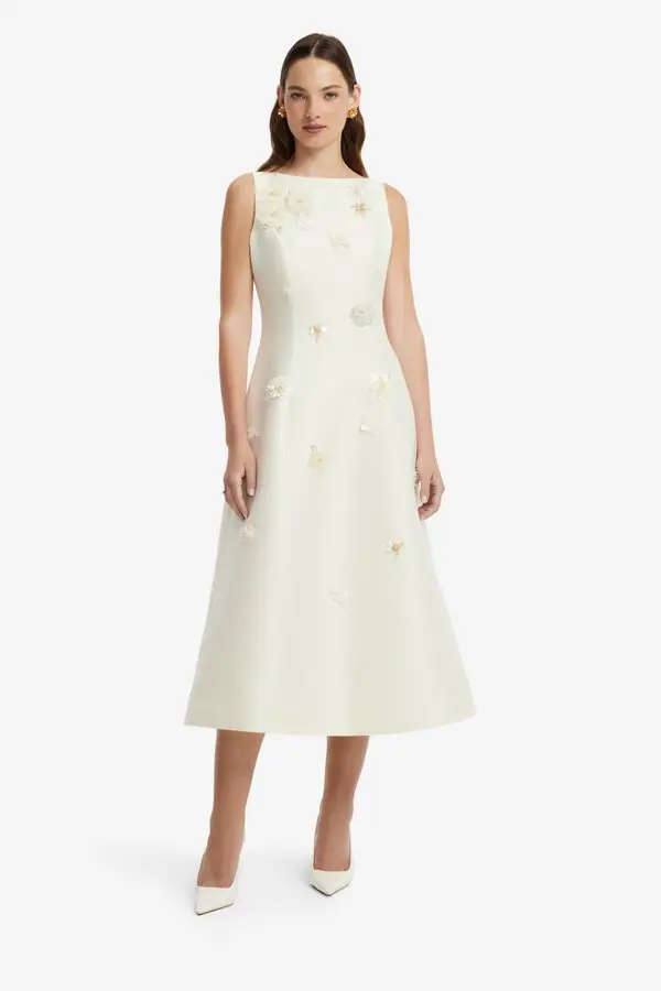 LEO LIN Cleo Embellished Sleeveless Midi Dress