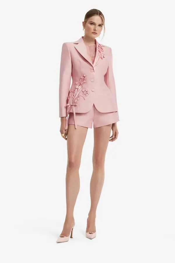 LEO LIN Lisa Appliqué Fitted Blazer