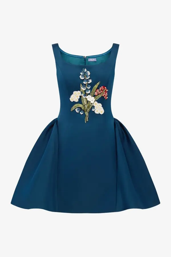LEO LIN Zaya Embellished Mini Dress