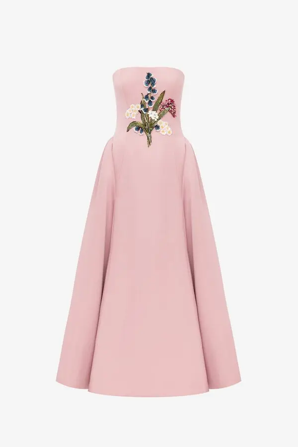 LEO LIN Viola Embellished Bustier Maxi Dress