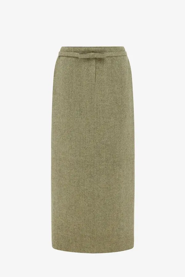 LEO LIN Saskia Wool Maxi Skirt