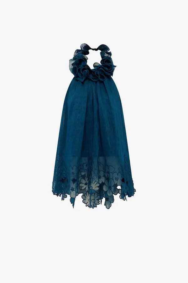 LEO LIN Aster Appliqué Halterneck Top