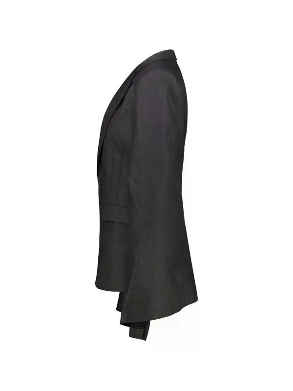 Junya Watanabe Pinstriped Wool Cape-blazer