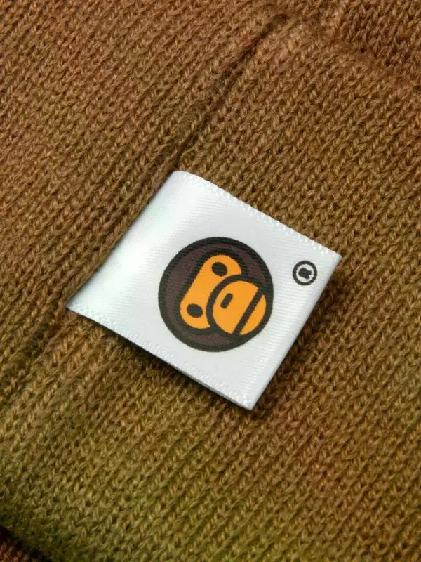 A BATHING APE Baby Milo Intarsia-knit Beanie Hat