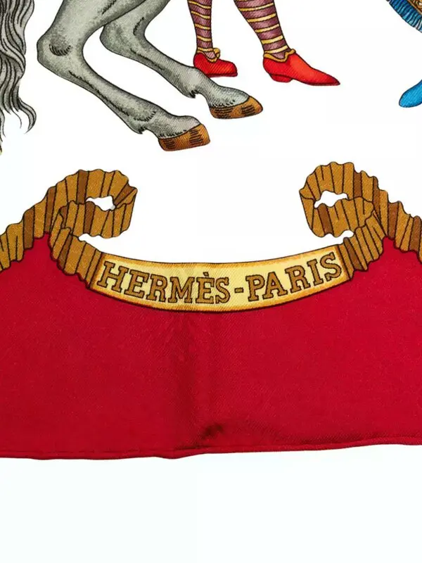 Hermès 1990-2000 Les Fetes Du Roi Soleil Silk Scarf 90 Scarves - White