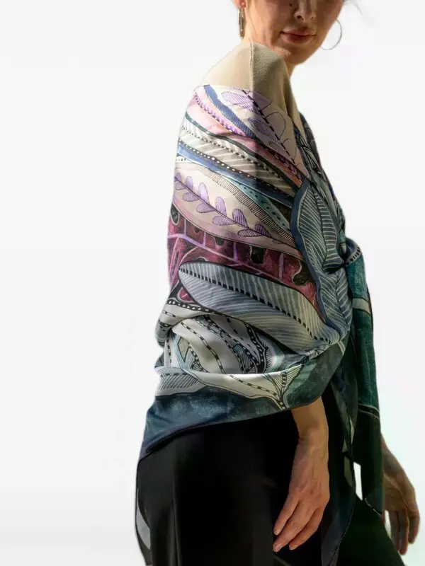 ELIZABETTA Debora Leaf-pattern Scarf