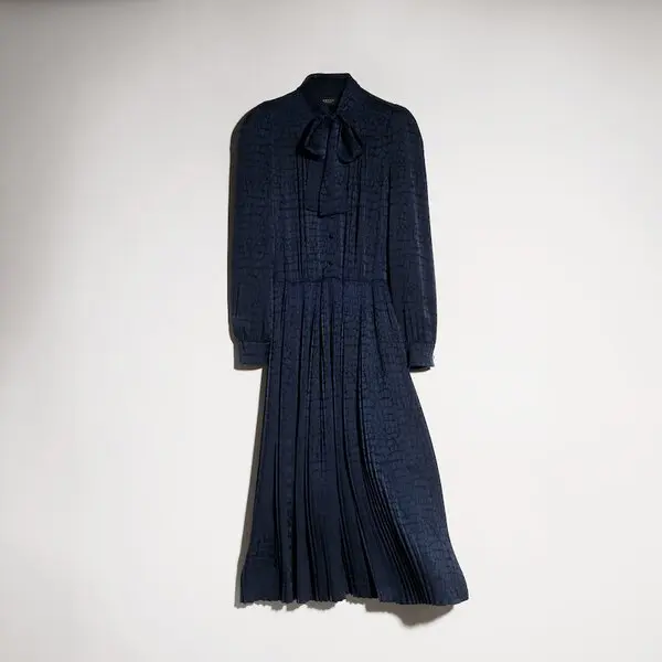 Gucci Animalier Silk Jacquard Chemisier Dress