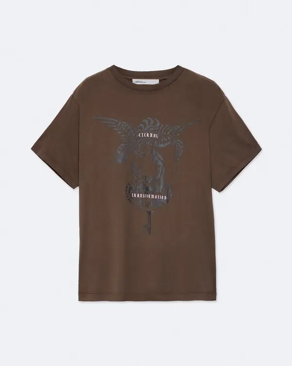 ALLSAINTS Zoro Jules Oversized Graphic T-shirt - Brown