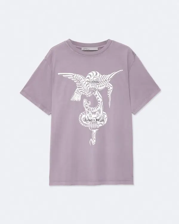 ALLSAINTS Zoro Jules Oversized Graphic T-shirt - Grey