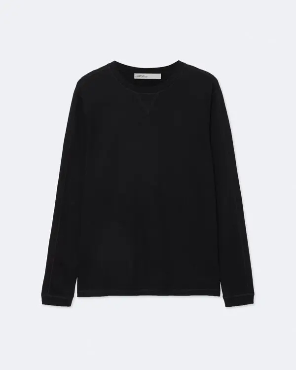 ALLSAINTS Isaac Waffle-knit Long-sleeve T-shirt - Black