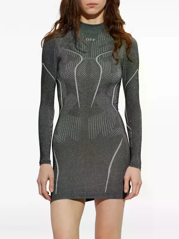 Off-White Lurex-thread Mini Dress