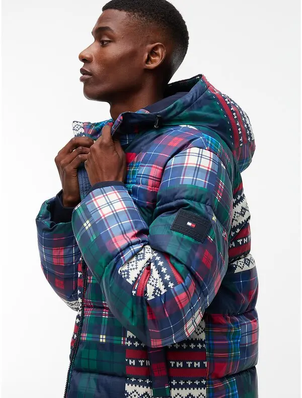 Tommy Hilfiger Water-repellent Patchwork Puffer Jacket