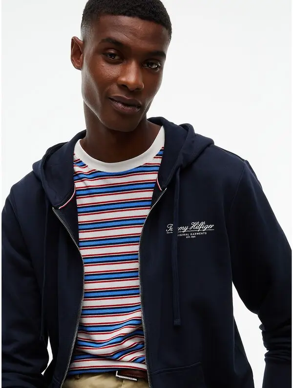 Tommy Hilfiger Script Logo Zip Hoodie