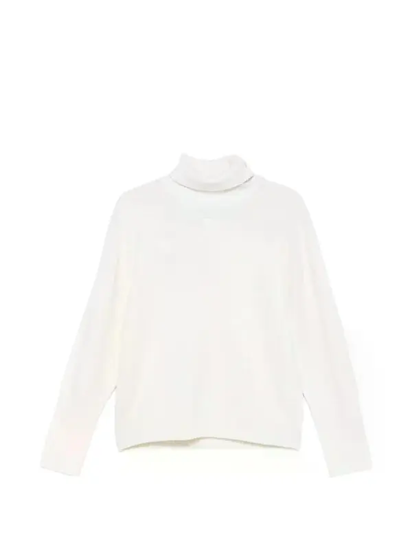 COURREGES Zip-neck Ribbed-trim Sweater