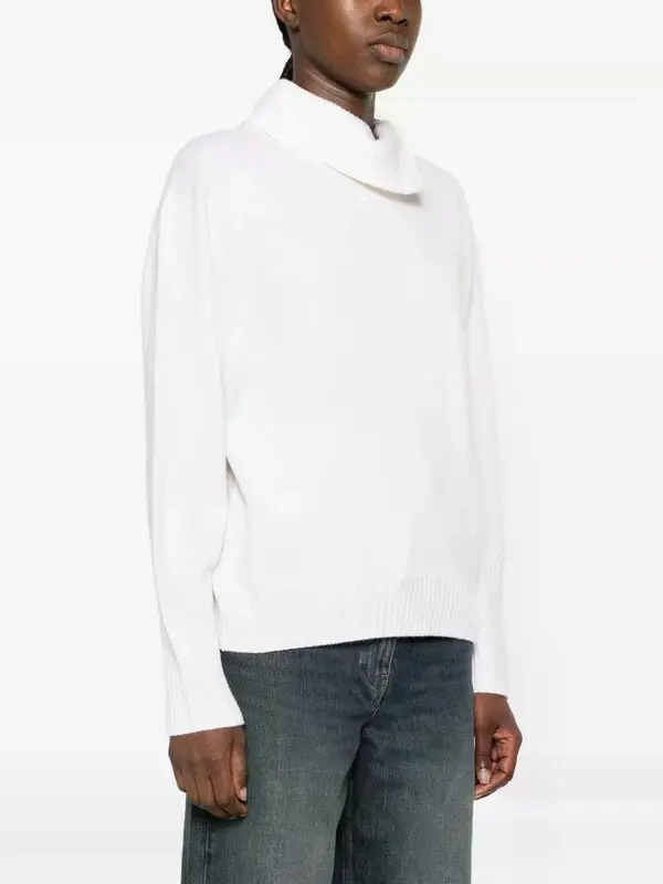 COURREGES Zip-neck Ribbed-trim Sweater