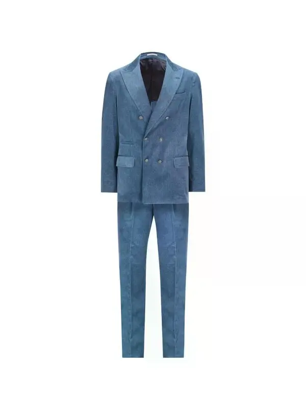 Brunello Cucinelli Double-breasted Cotton Suit