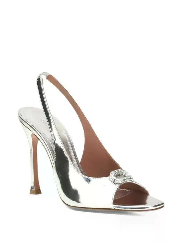 Amina Muaddi Mini Camelia Crystal-embellished Sandals