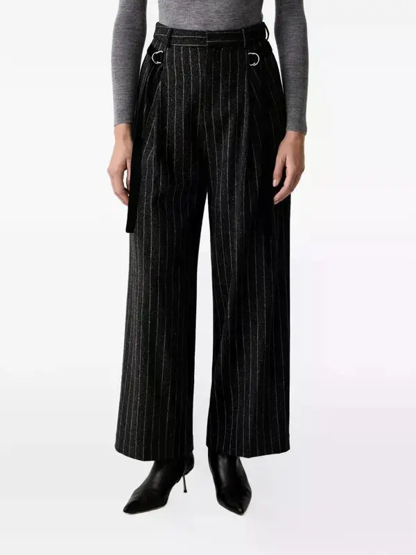 ISABELLE BLANCHE Pinstripe-pattern Pleated Trousers