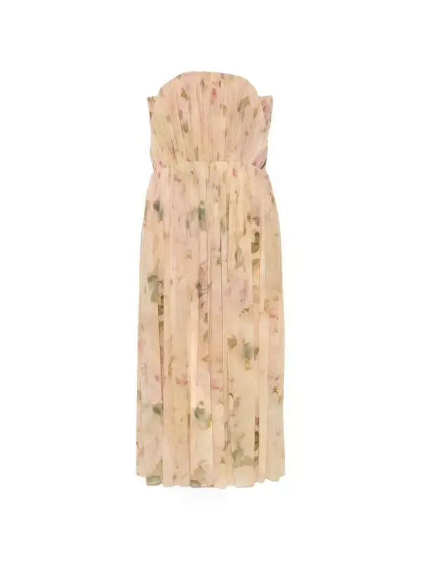 Magda Butrym Floral-print Pleated Midi Dress