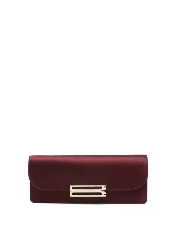 Victoria Beckham Dorian Satin-finish Clutch Bag - Red