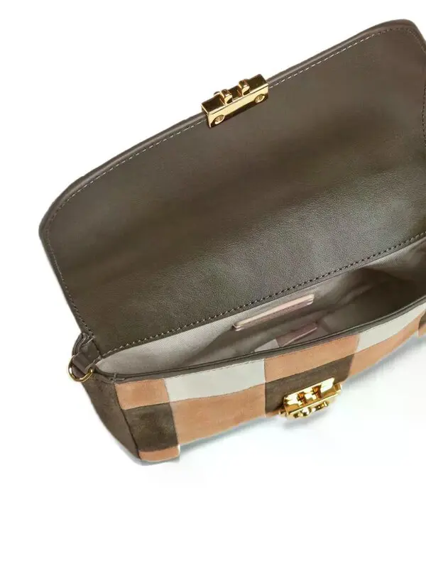 COCCINELLE Mini C-me Lock Patchwork-design Shoulder Bag