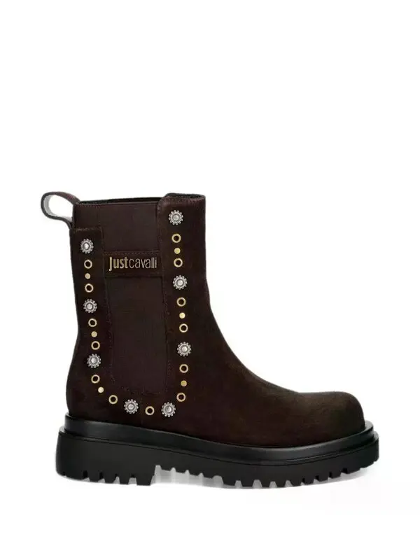 Just Cavalli Stud-embellished Calf Suede Boots