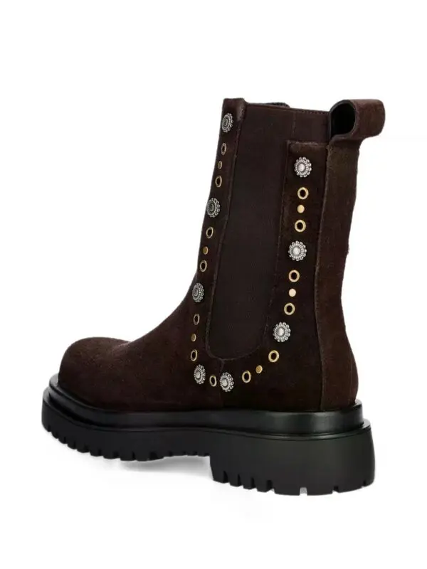 Just Cavalli Stud-embellished Calf Suede Boots