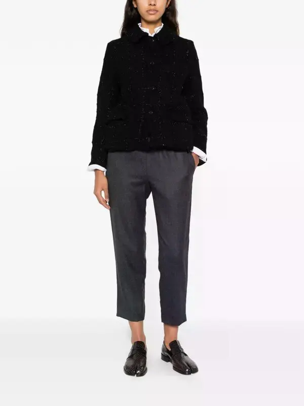 Comme Des Garçons Elasticated-waist Cropped Trousers