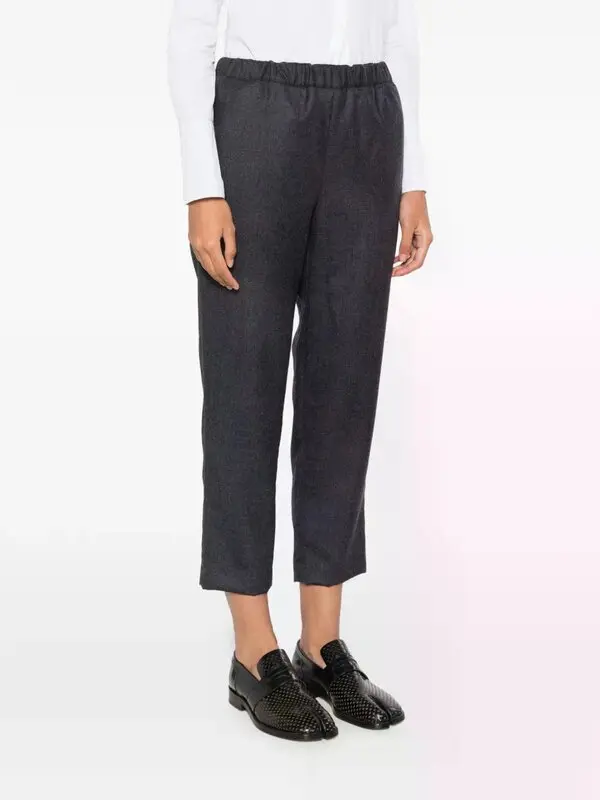Comme Des Garçons Elasticated-waist Cropped Trousers