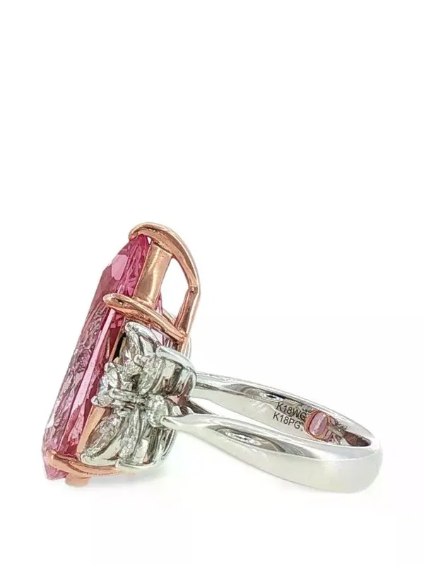 HYT JEWELRY Embellished Morganite And Diamond Ring