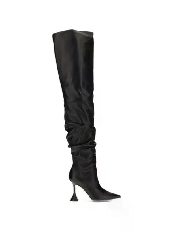 Amina Muaddi Olivia Thigh-high Boots