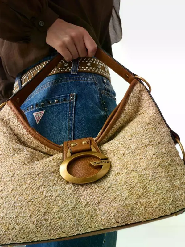 Guess Camden Large Shoulder Bag - Neutrals