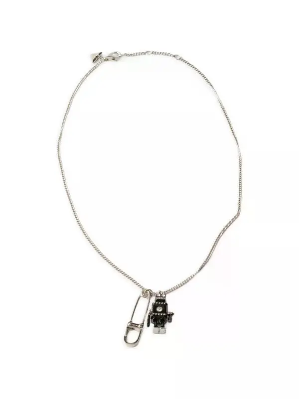 Prada Metal And Enamel Necklace